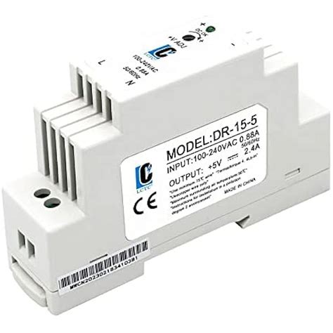 dc 5v din rail slim switching power supply 15w 2 4a input 100 240vac output 5vdc 50 60hz