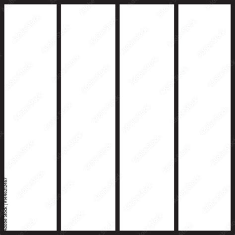 Grid In Square Format Arranged With Four Regular Columns And Balanced Spacing Stock Vector