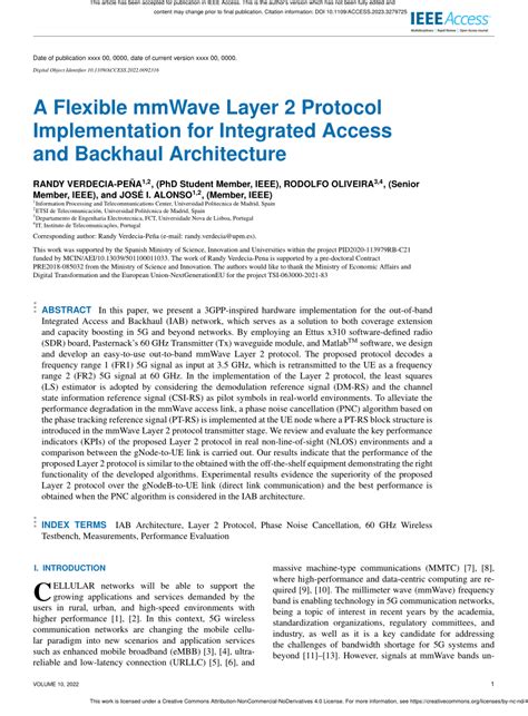Pdf A Flexible Mmwave Layer 2 Protocol Implementation For Integrated Access And Backhaul
