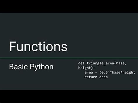 Basic Python Functions YouTube