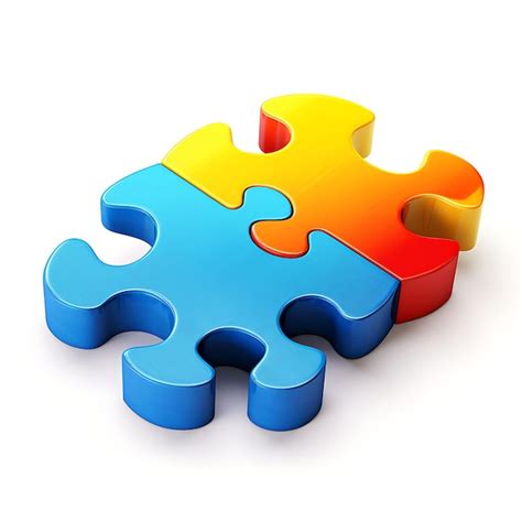 Premium Ai Image Symbol Two Interlocking Puzzle Pieces