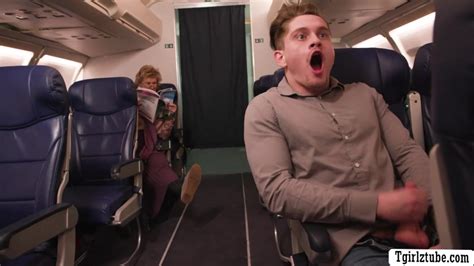 Flightattendant And Customer 3some Sex In Airplane