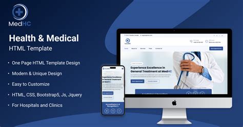 medhc medical and healthcare one page responsive website template bootstrap