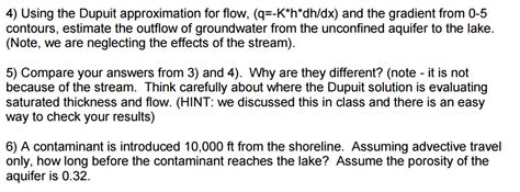 Using The Dupuit Approximation For Flow