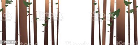 소나무 줄기 아름다운 자연 풍경 흰색 배경에 격리 전나무와 침엽수 림 식물보기 만화 재미있는 스타일 플랫 디자인 벡터 가문비나무에 대한 스톡 벡터 아트 및 기타 이미지