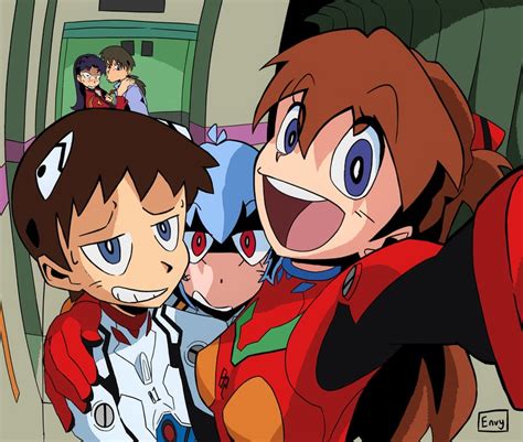 Souryuu Asuka Langley Ayanami Rei Ikari Shinji Katsuragi Misato And