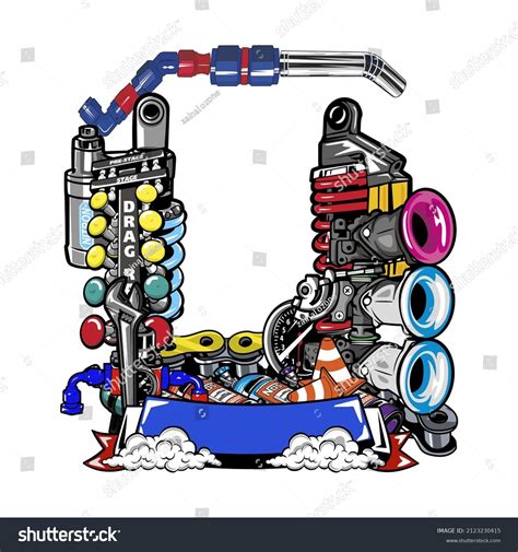 Cool Racing Parts Vector Logo Stock Vector Royalty Free 2123230415