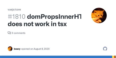dompropsinnerhtml does not work in tsx · issue 1810 · vuejs core · github