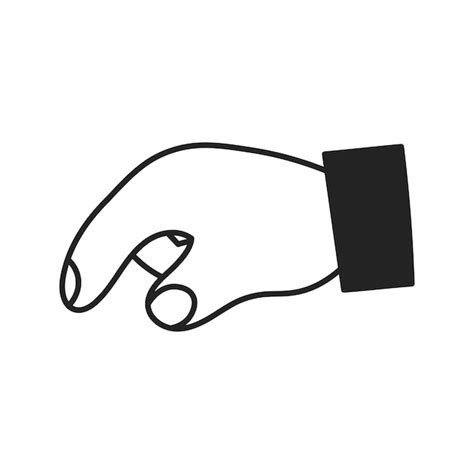 Premium Vector Hand Gesture Forefinger Pointer Icon Outline Vector Illustration