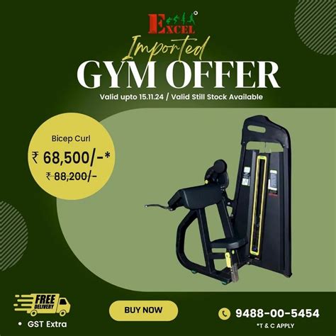 Musclefit Bicep Curl Machine For Gym Model Namenumber M 6009 At Rs