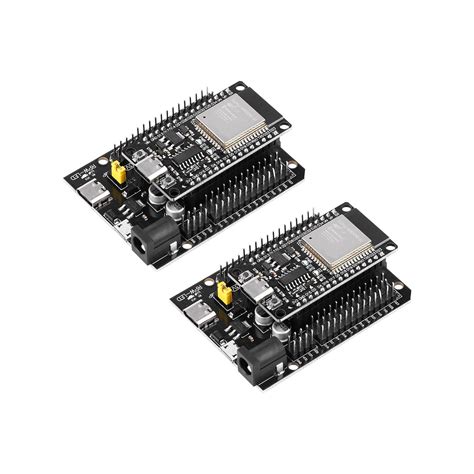 2 Sets Esp32s And Terminal Adapter Nodemcu Esp32 Wroom 32 Development Board Wlan Wifi Bluetooth