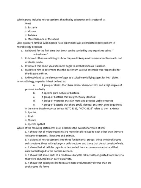 Midterm Sample Mbio1010 Pdf Microscopy Bacteria