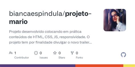 Github Biancaespindulaprojeto Mario Projeto Desenvolvido Colocando Em Prática Conteúdos De