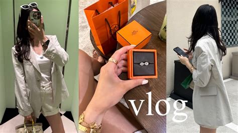 Eng Vlog 에르메스 샹달반지 언박싱 Handm 흐앤므 신상 하울 프라다 나시탱크탑 입어보기 루이비통x카멜커피 팝업스토어 오이토스트 만들기 쇼핑브이로그