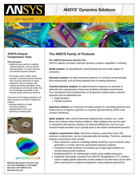 Pdf Ansys Dynamics Solutions · Pdf Fileansys Analysis Compression Tools Rotor Dynamics