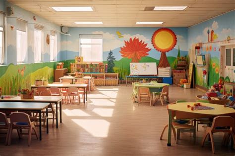 Creative Classroom Preschool Generate Ai Stock Image Image Of Colorful Play 294101115