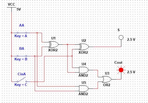 Logic Design Adder Circuits In Multisim