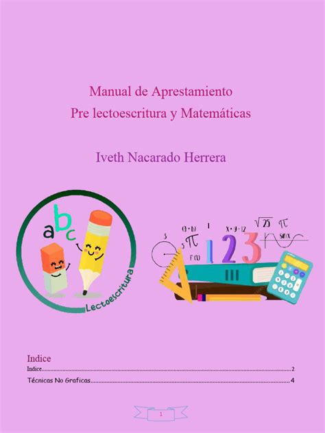 Tecnicas Letro Escritua Y Matematicas Pdf Aprendizaje Dibujo