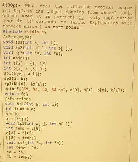 Solved 430p What Does The Following Program Output And