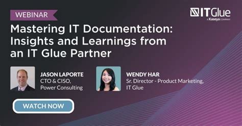 Webinar On It Documentation By Jason Laporte It Glue Posted On The