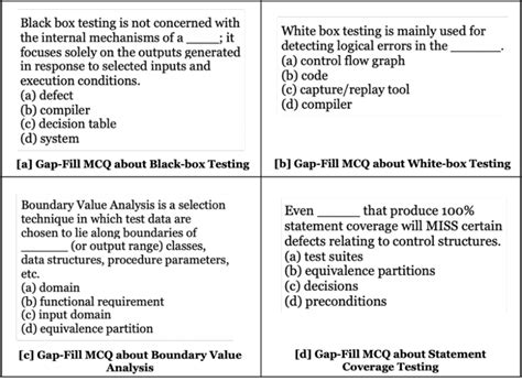 examples of gap fill mcqs download scientific diagram