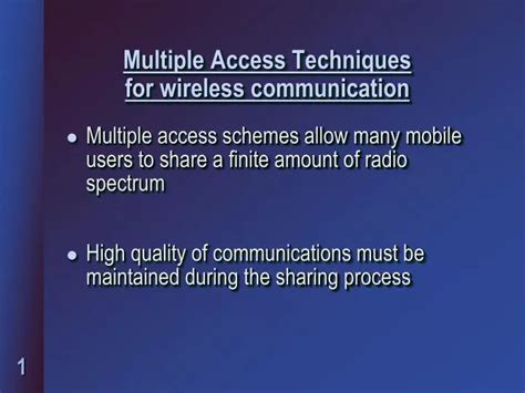 Ppt Multiple Access Techniques For W Ireless C Ommunication Powerpoint Presentation Id 4691727