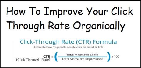 How To Improve Your Click Through Rate Organically My Blog Master