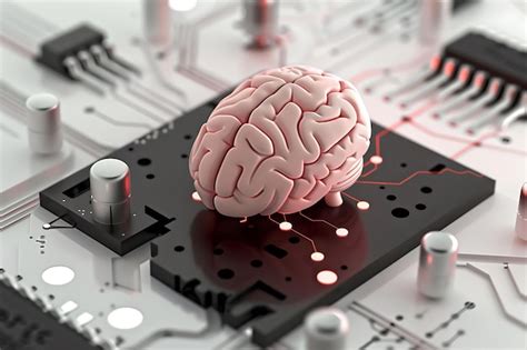 Human Brain On A Circuit Board Artificial Intelligence And Technology