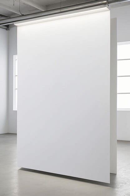 PopUp Art Gallery Artist Statements Signage Mockup With Blank White