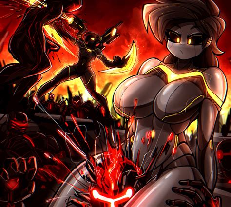 Rule 34 1girls Brown Hair Cyborg Female Female Focus Female Only Head
