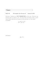 Multivariable Calculus Formula Sheet Course Hero