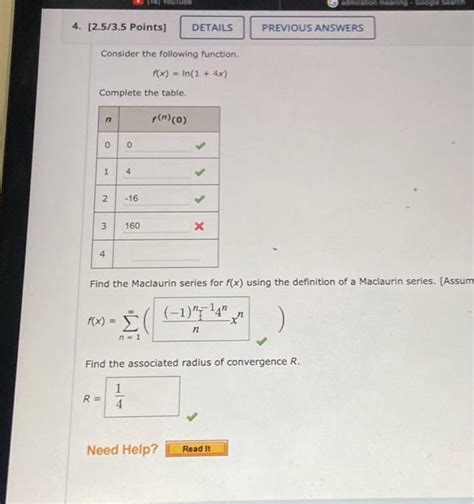 Consider The Following Function F X Ln X Chegg Com