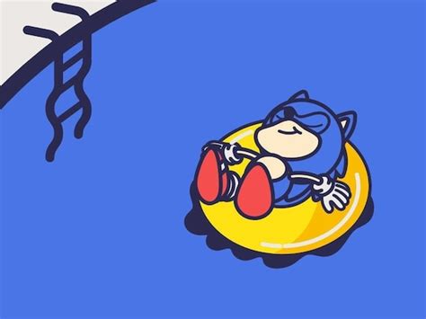 Sonic The Hedgehog The Swimming Pool Party Etsy