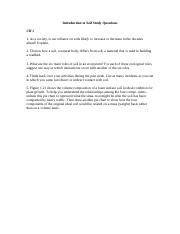 Chapter Intro Soil Study Doc Introduction To Soil Study Questions CH As A Society Is