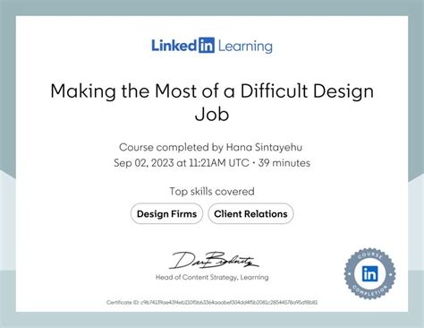 Hana Sintayehu On Linkedin Certificate Of Completion