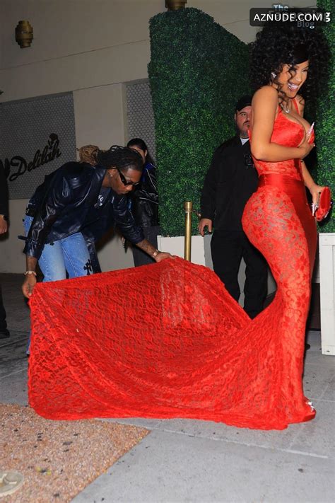 Cardi B And Offset S Sexy Exit From Delilah S Birthday Bash Aznude