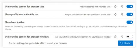 Good News We Can Disable Rounded Corners In Microsoft Edge Chromium From The Settings Page