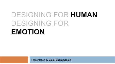 Designing For Human Emotions Pptx