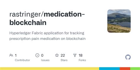 Github Rastringer Medication Blockchain Hyperledger Fabric Application For Tracking