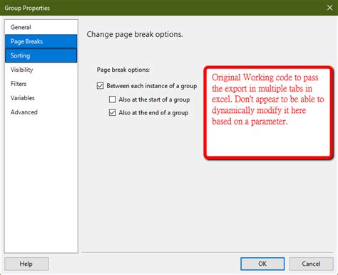 Reporting Services Dynamic Page Break On Ssrs Report Based On Parameter Selection Stack Overflow