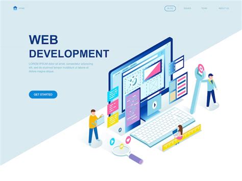 Premium Vector Modern Flat Design Isometric Concept Of Web Development