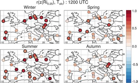 As In Fig 3 But For Correlations Between Seasonal Mean Daytime