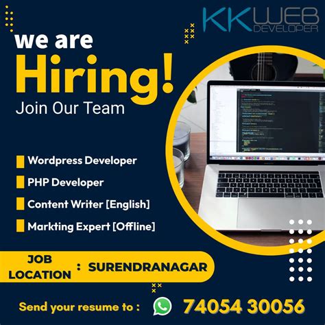Kk Web Developer On Linkedin Jobvacancy Wordprssdeveloper