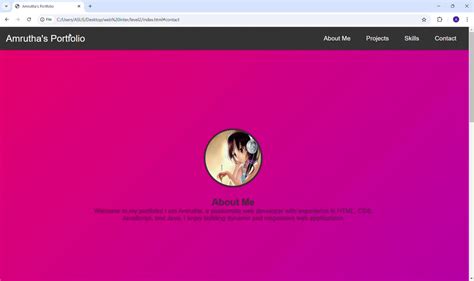 Amrutha E On Linkedin Webdevelopment Portfolio Codsoft Html Css Javascript Coding