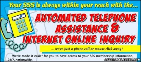 SSS Social Security System Membership Information Inquiry Through Automated Telephone And