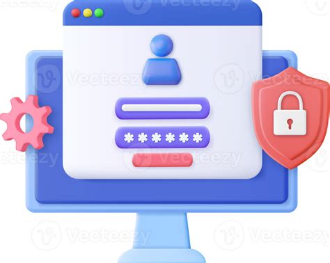 3d Login And Password Concept 38941132 Png