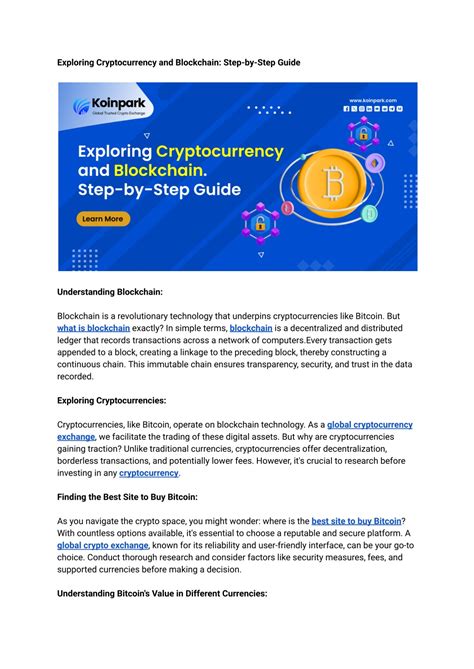 Ppt Exploring Cryptocurrency And Blockchain Step By Step Guide