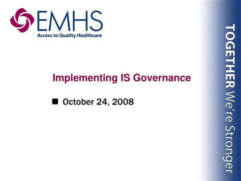 PPT Implementing IS Governance PowerPoint Presentation Free Download ID