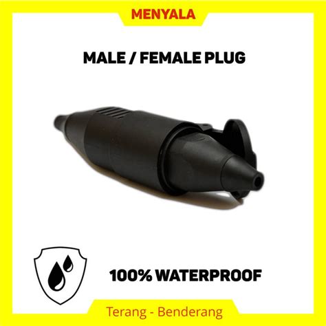 Jual Stop Kontak Colokan Sambungan Tahan Air Waterproof Male