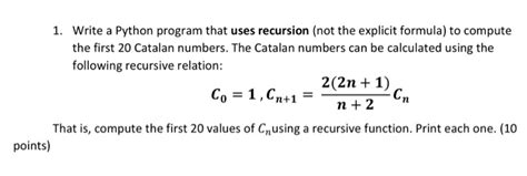 Solved Write A Python Program That Uses Recursion Not The
